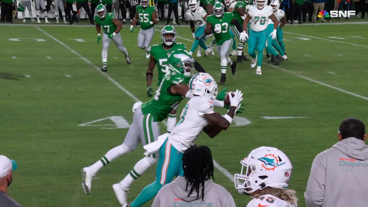 Miami Dolphins quarterback Tua Tagovailoa's pass to toe-tapping wide ...