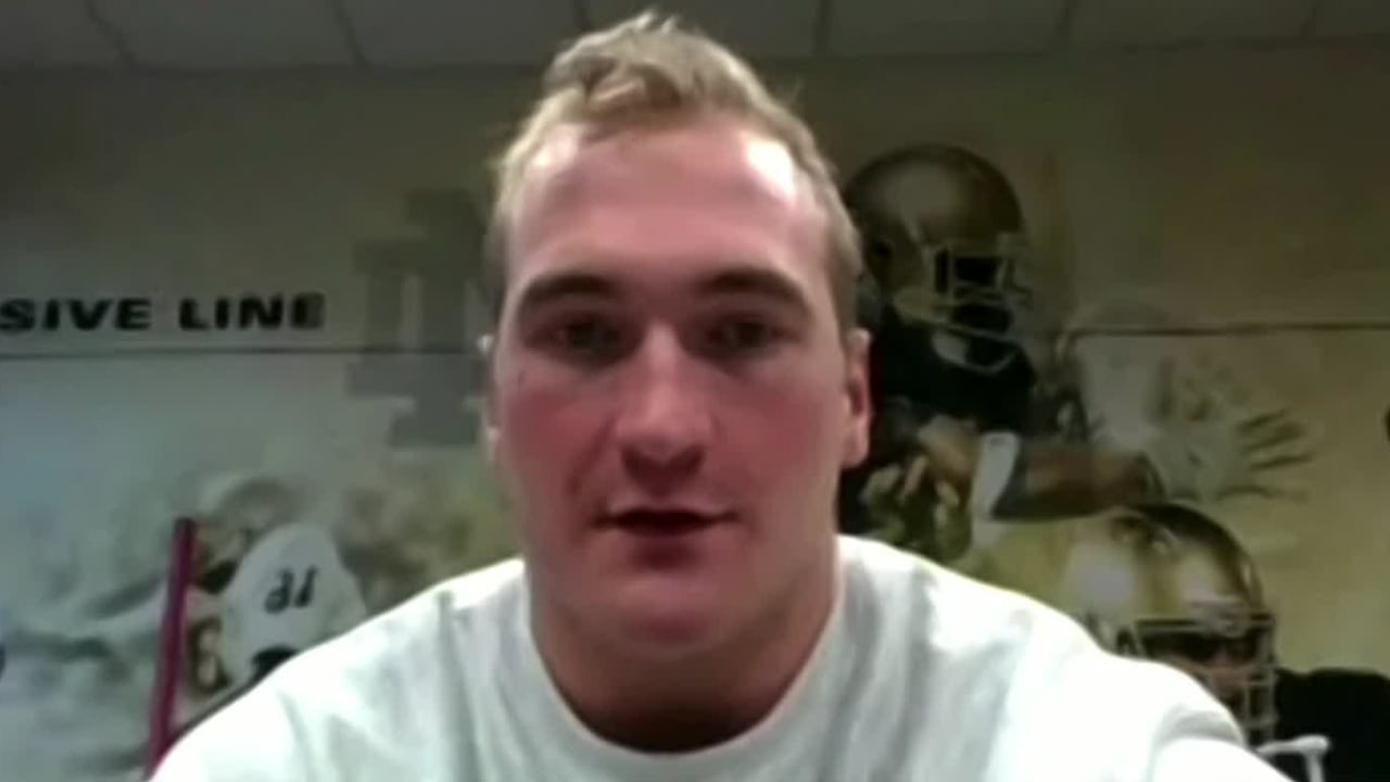 Notre Dame Fighting Irish offensive tackle Liam Eichenberg: Two areas of my game I can improve ...