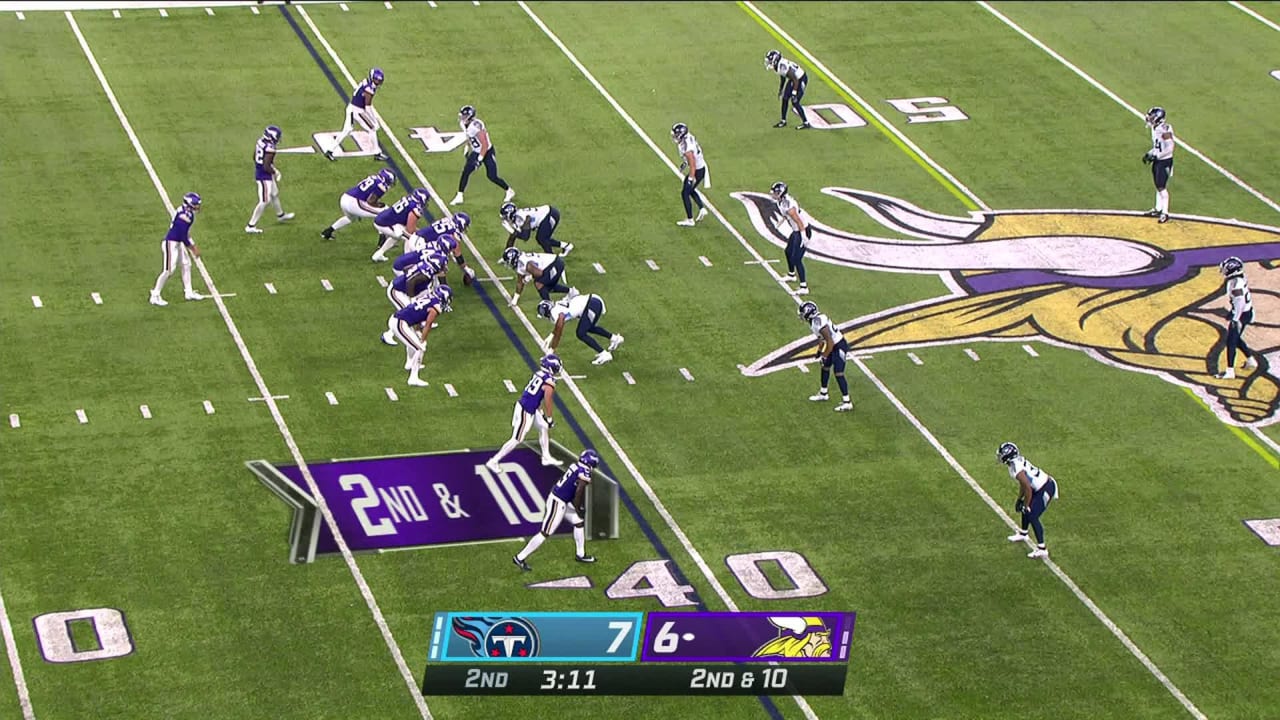 Tennessee Titans linebacker Caleb Murphy explodes up the middle for 13 ...