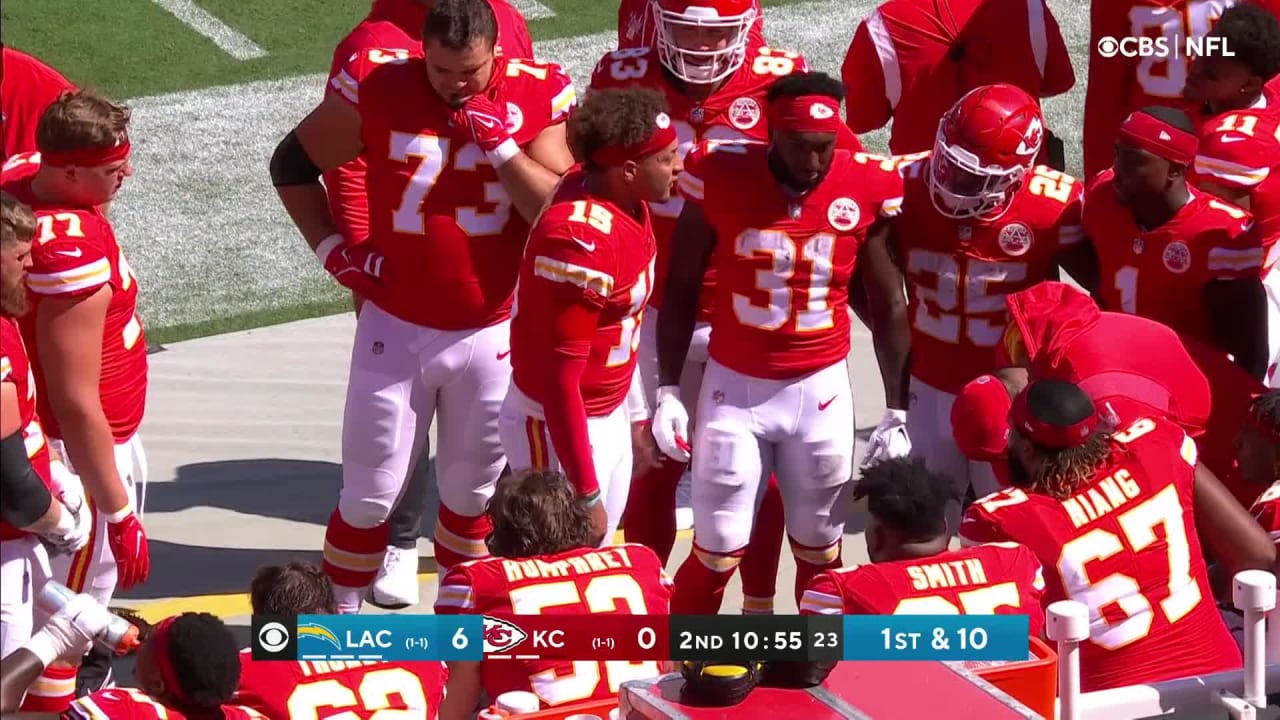 Kansas City Chiefs quarterback Patrick Mahomes raises voice along ...