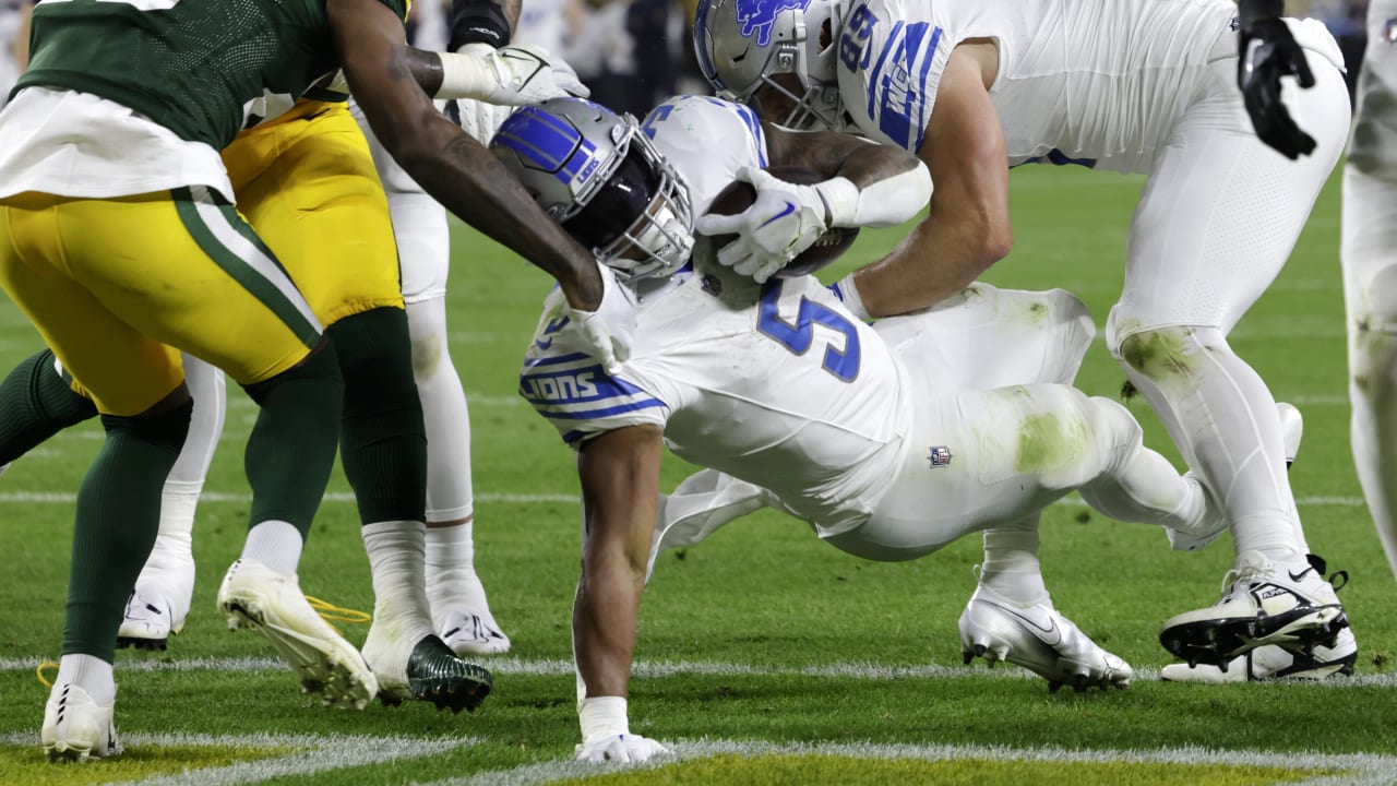 Lions running back David Montgomery's third rushing touchdown of 2023 ...