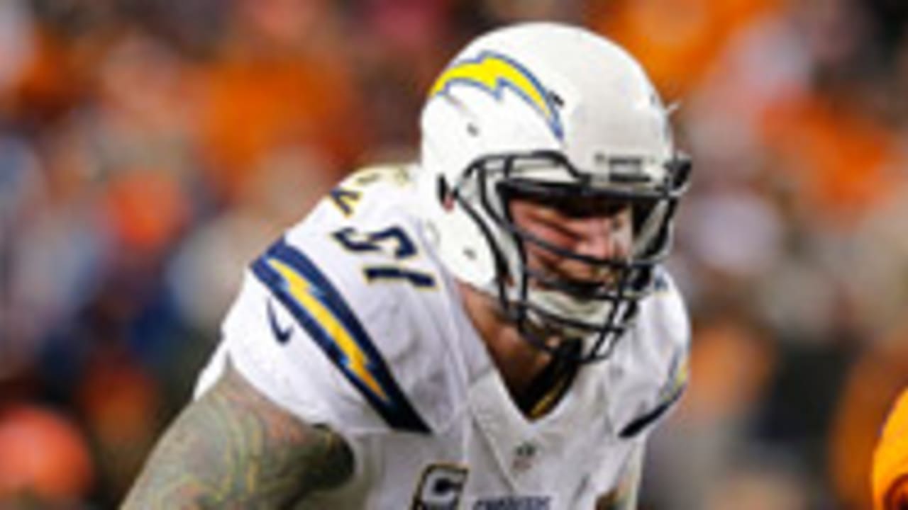 Nick Hardwick excited to return to San Diego Chargers