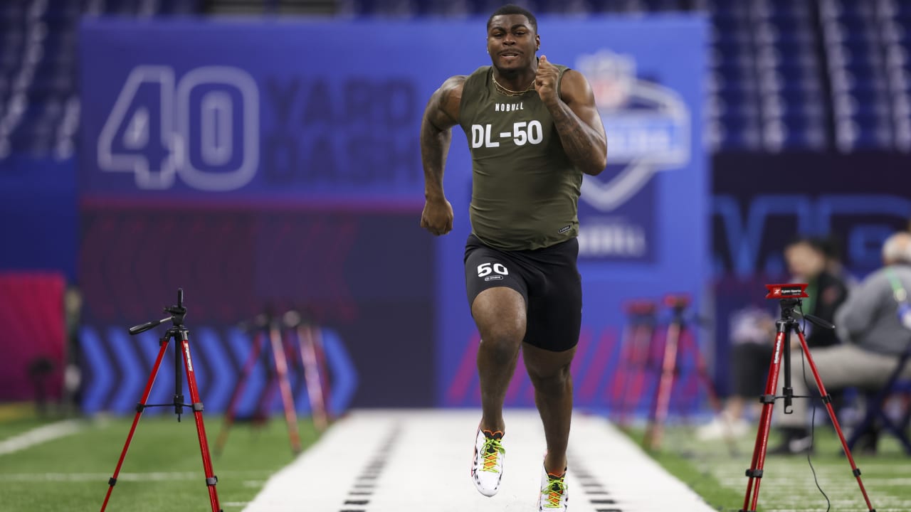Defensive end Colby Wooden runs official 4.79-second 40-yard dash at ...