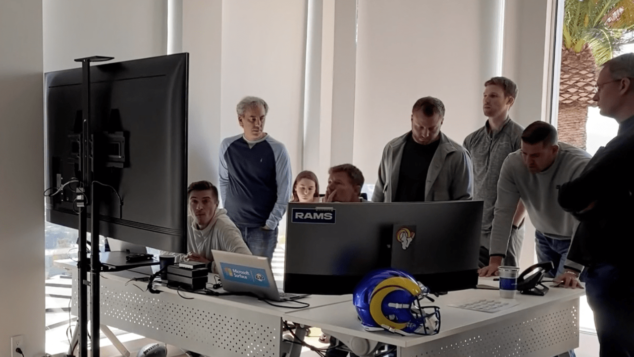 Take a look inside Los Angeles Rams' draft room | 'NFL Draft Center'