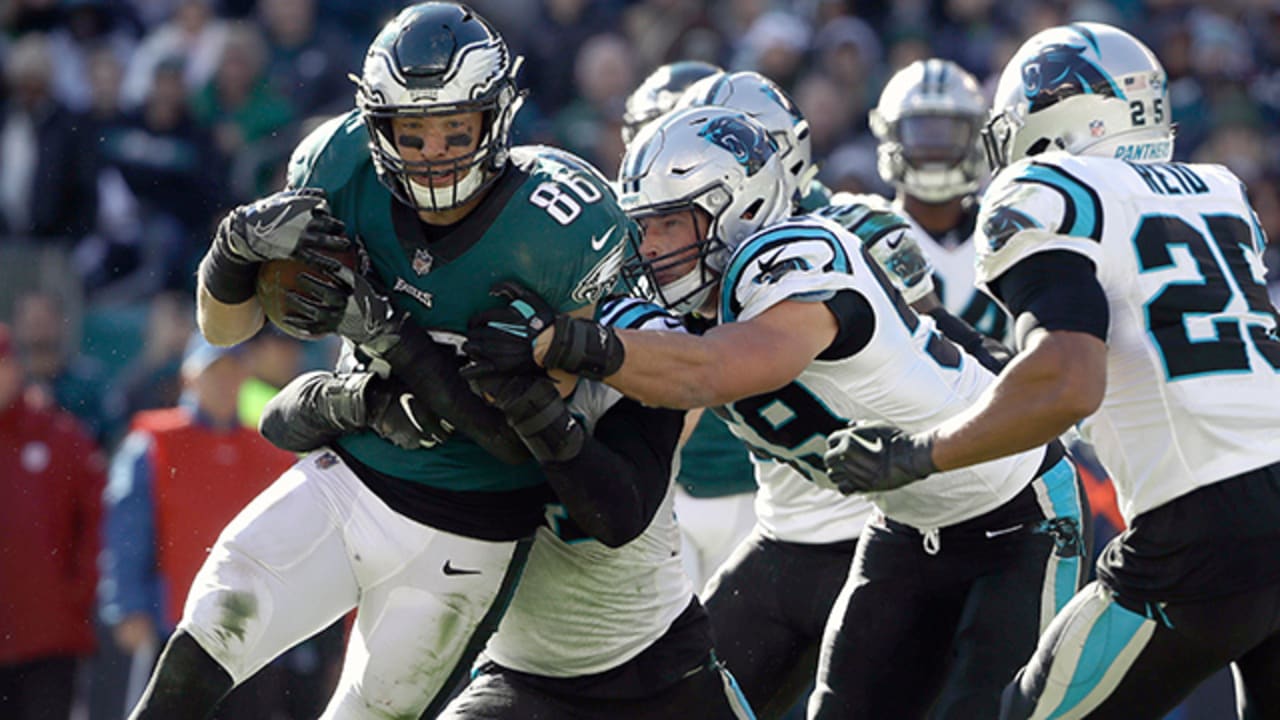Panthers recover fumble to seal win over Eagles