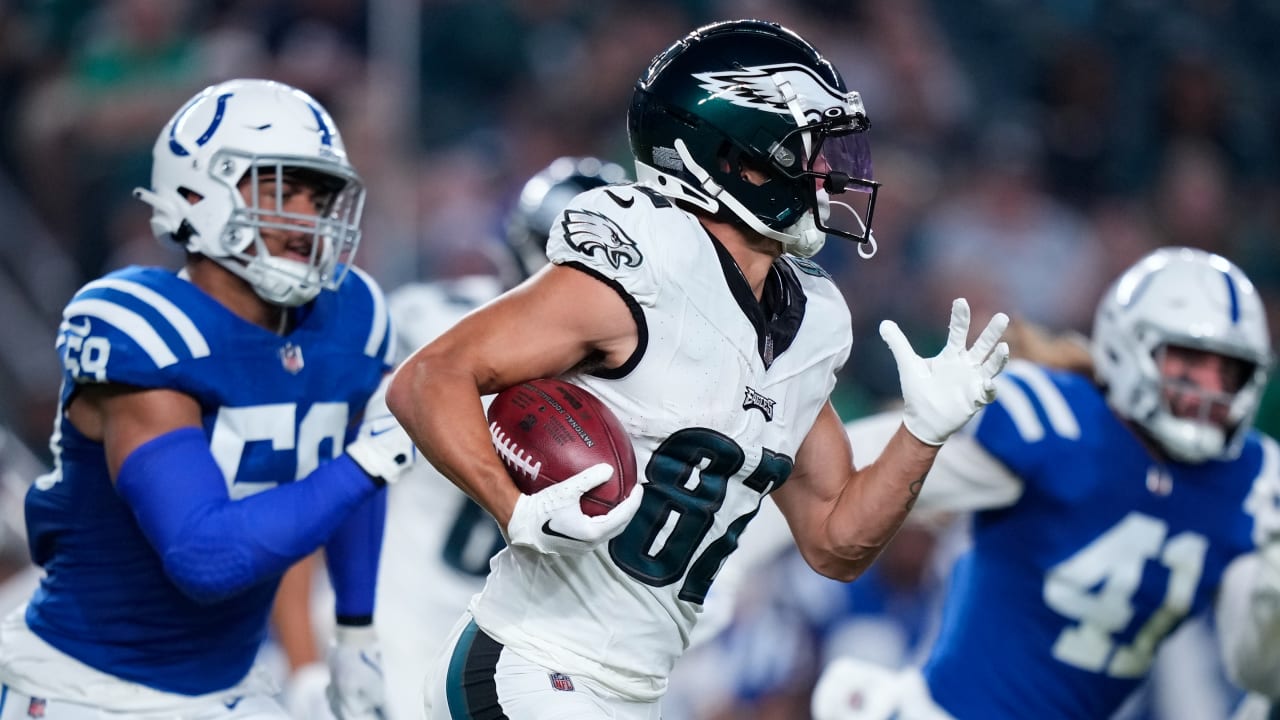 Philadelphia Eagles wide receiver Devon Allen takes the opening kickoff ...
