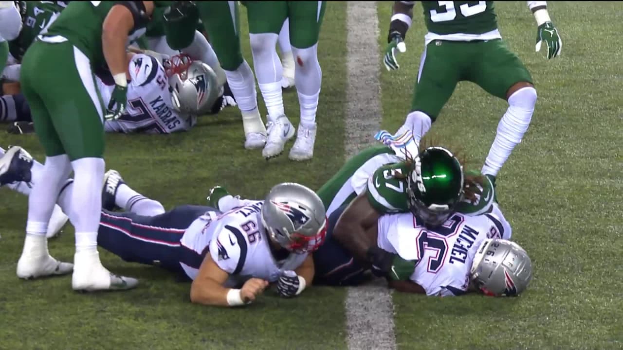 Sony Michel hammers in TD behind 300-pound lineman playing FB