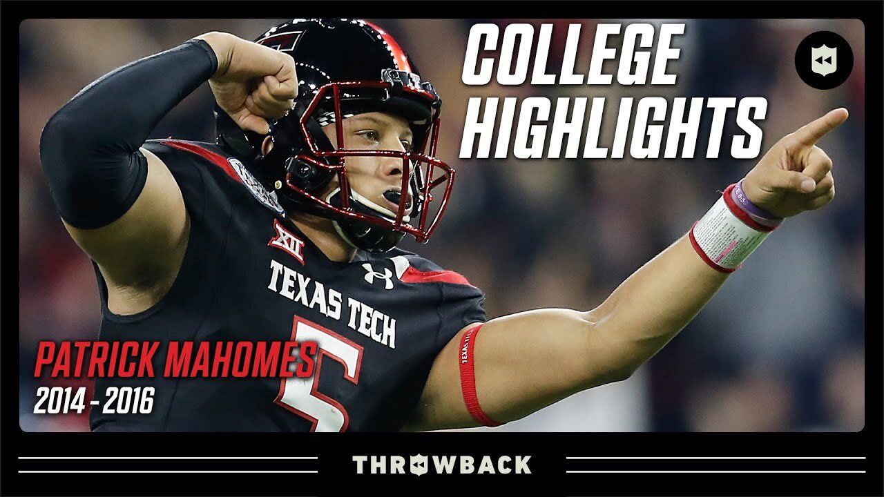 NFL Throwback: Kansas City Chiefs QB Patrick Mahomes Texas Tech highlights