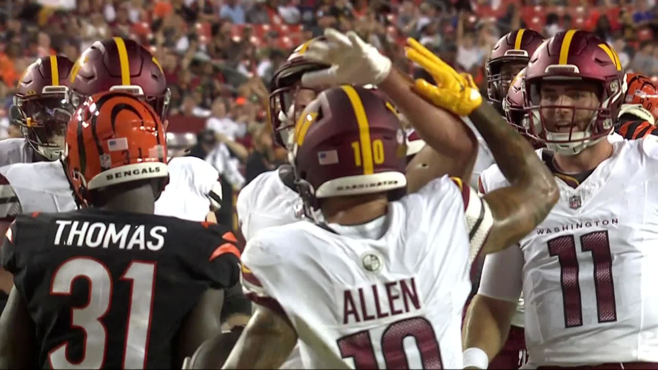 Washington Commanders quarterback Jake Fromm fires 7-yard dart to tight ...