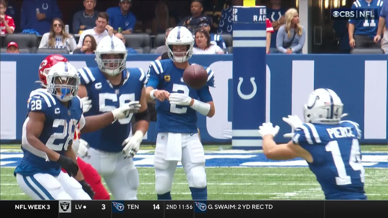 Indianapolis Colts quarterback Matt Ryan lasers 17-yard pass to wide ...
