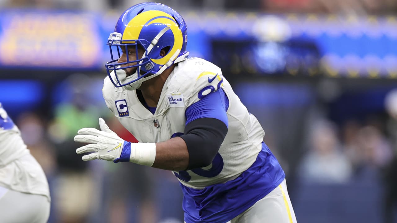 AD channels AD! Los Angeles Rams defensive tackle Aaron Donald looks ...