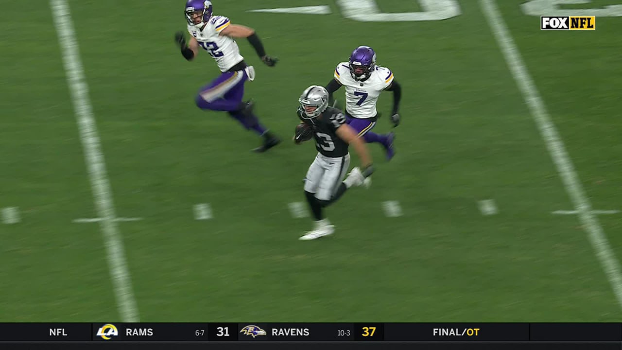 Las Vegas Raiders wide receiver Hunter Renfrow's longest catch since ...