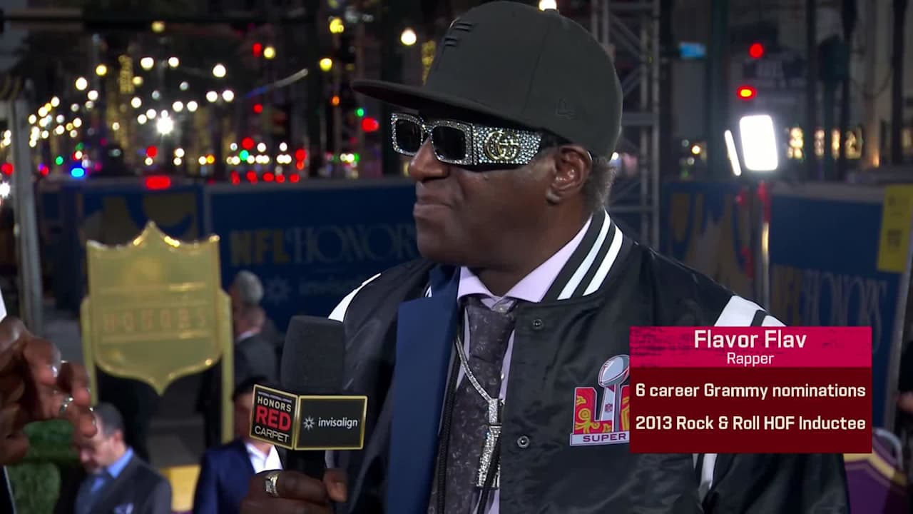 Hip Hop artist Flavor Flav shares his favorite NFL players | NFL Honors ...