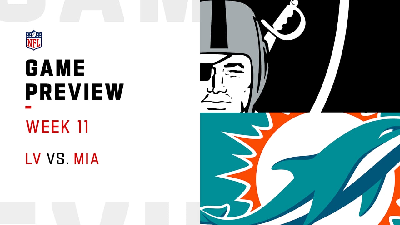 Las Vegas Raiders vs. Miami Dolphins preview | Week 11