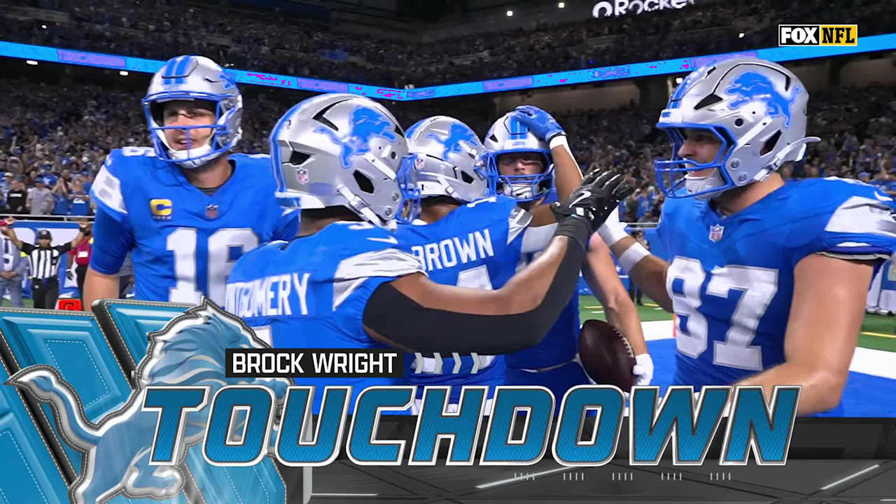 Detroit Lions tight end Brock Wright scores first TD of 2025 with 8 ...