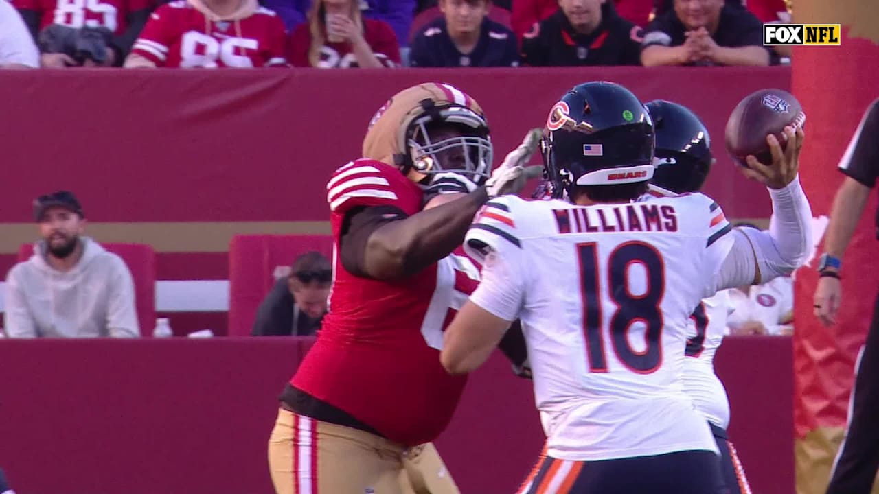 Chicago Bears quarterback Caleb Williams' pass ruled as a lost fumble ...