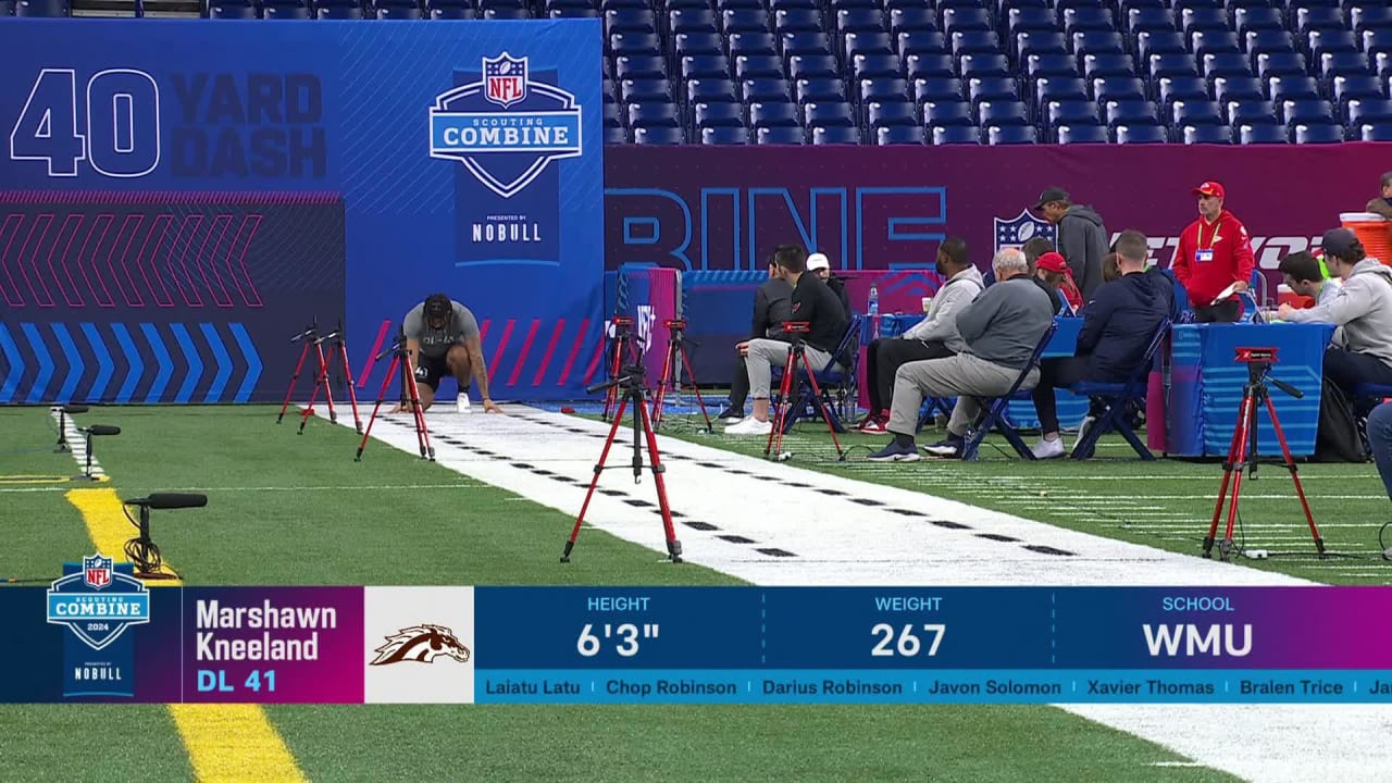 EDGE Marshawn Kneeland runs 40-yard dash at 2024 combine