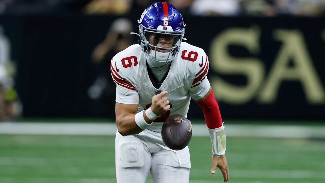 Giants QB Jaxson Dart laments mistakes in turnover-filled loss in New ...