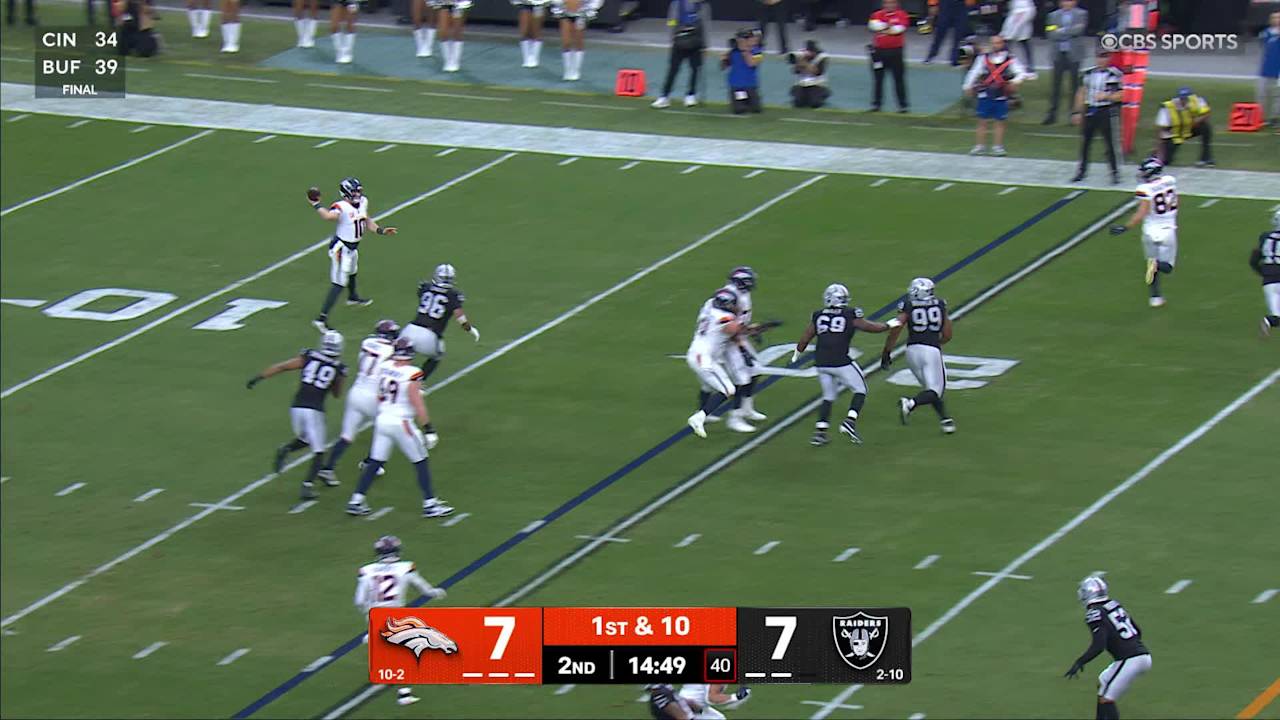 Denver Broncos wide receiver Lil'Jordan Humphrey's first catch as a ...