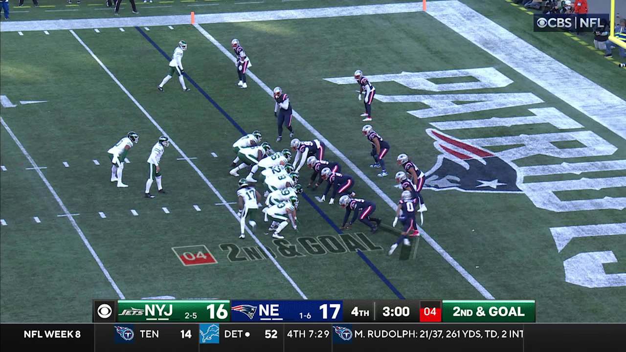 New York Jets running back Braelon Allen drives ahead into end zone for ...