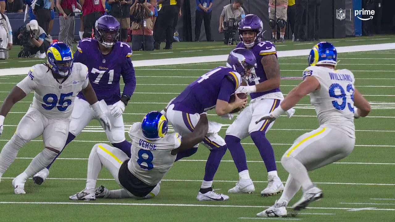Los Angeles Rams linebacker Jared Verse follows up sack vs. Minnesota ...