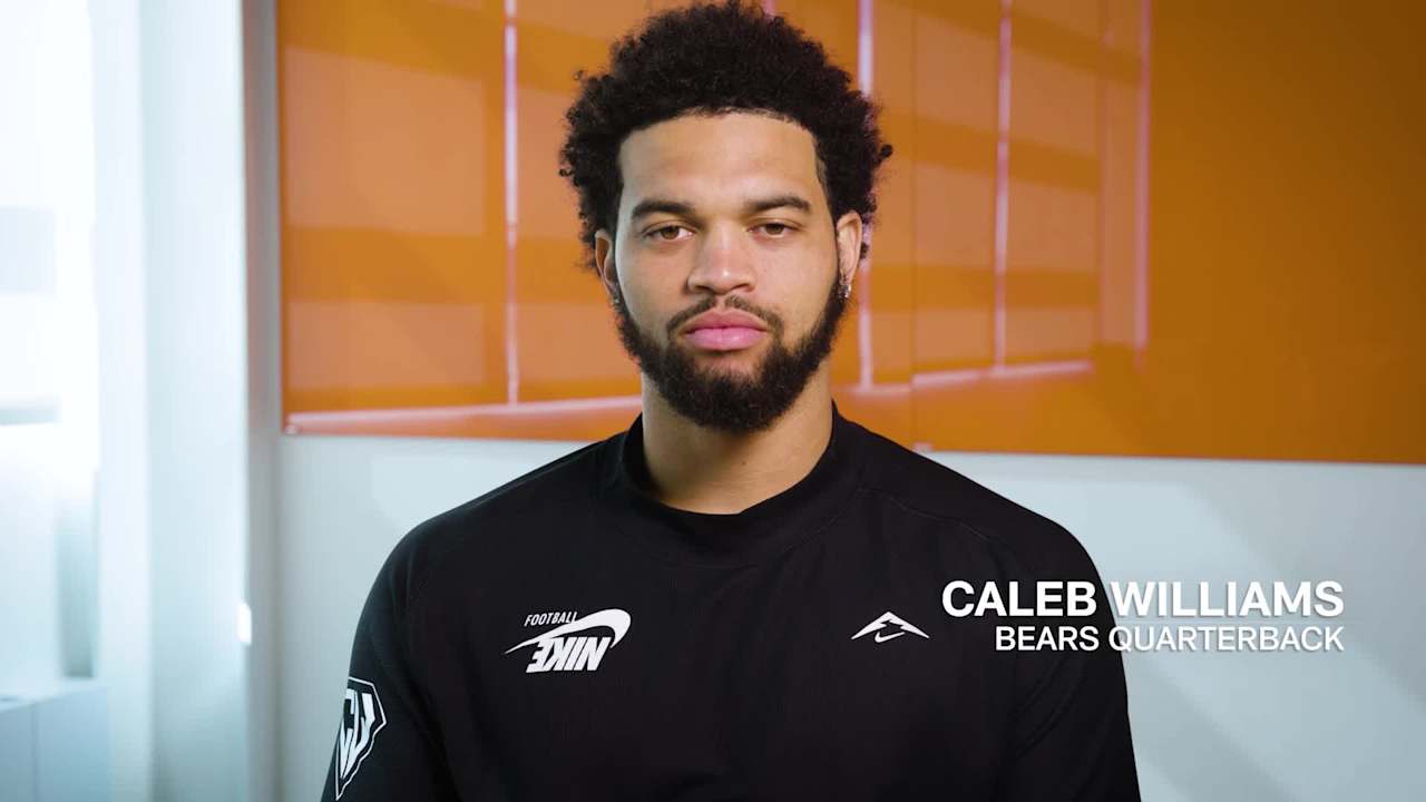 Chicago Bears quarterback Caleb Williams talks to NFL Network's Kyle ...