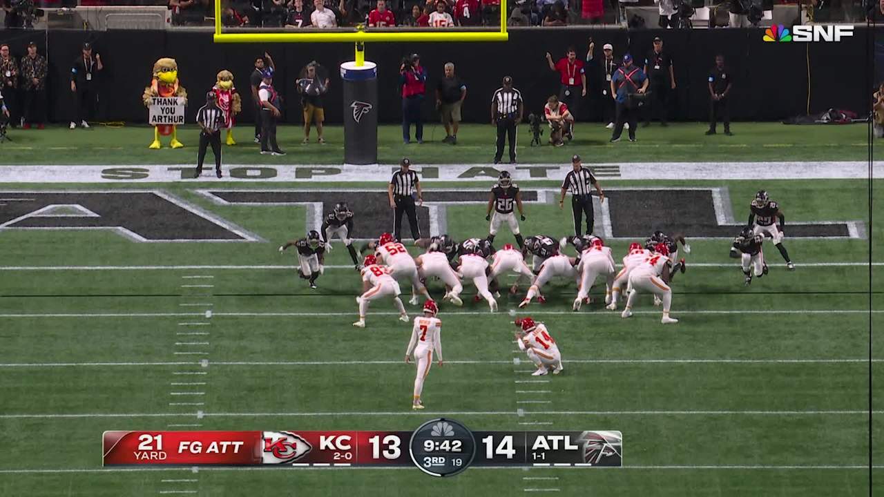 Kansas City Chiefs kicker Harrison Butker's 21-yard chip-shot field ...