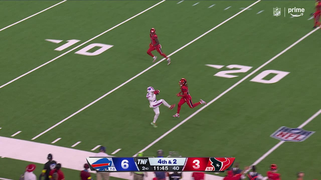 Buffalo Bills quarterback Josh Allen's 23-yard loft to running back Ty ...