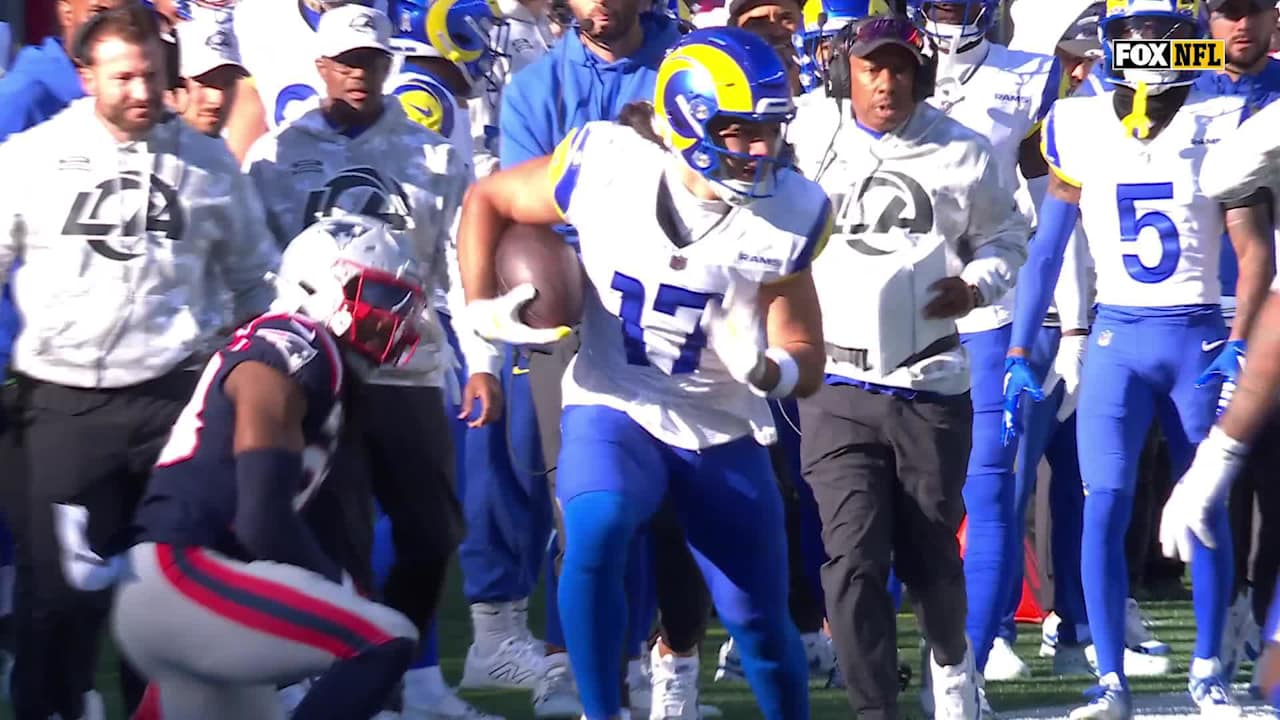 Los Angeles Rams wide receiver Puka Nacua's first catch vs. New England ...