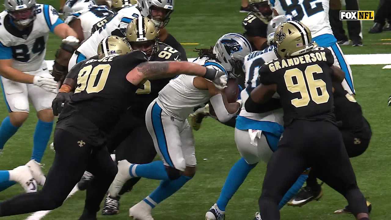 Carolina Panthers running back Rico Dowdle plows Panthers past the goal ...