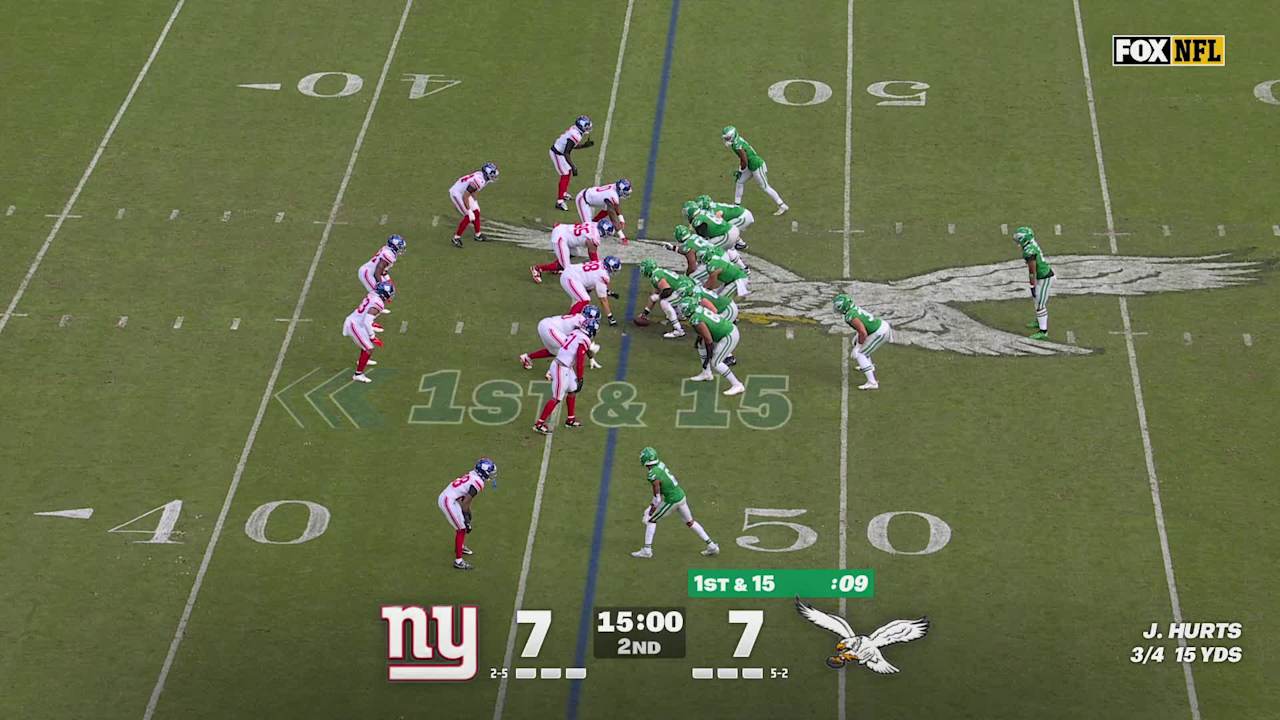 Philadelphia Eagles wide receiver DeVonta Smith's 26-yard reception comes via a crossing route