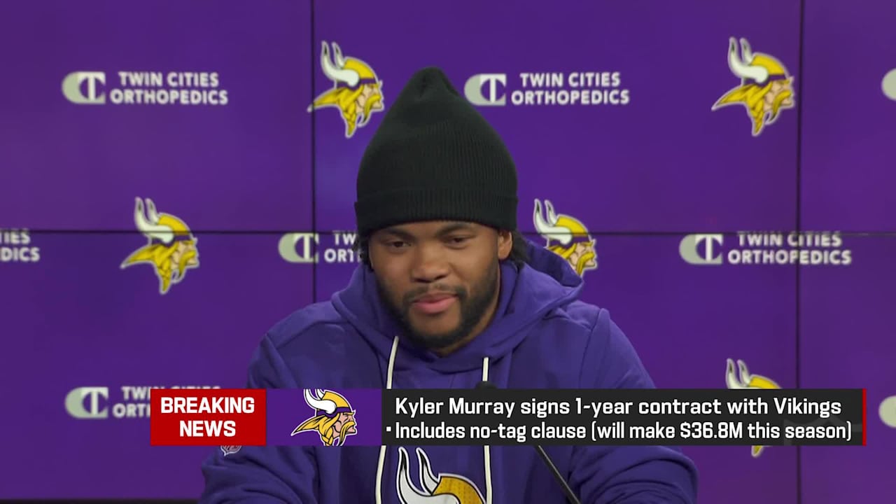 Minnesota Vikings quarterback Kyler Murray addresses media in his ...