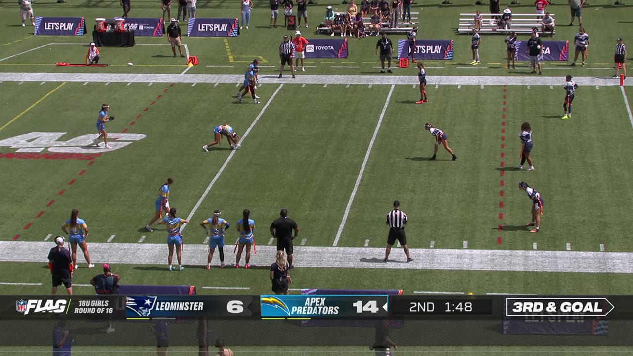 Apex Predators Chargers goes airborne for leaping touchdown catch