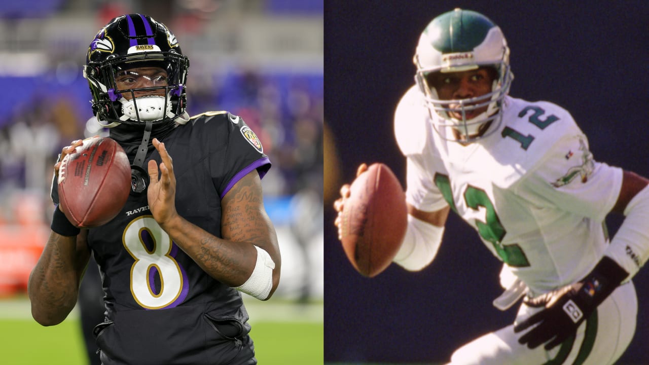 Ravens’ Lamar Jackson soars past Eagles great Randall Cunningham for ...