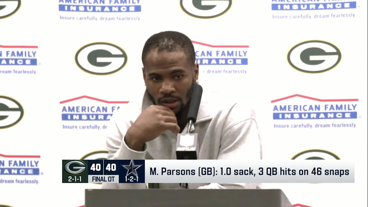 Green Bay Packers linebacker Micah Parsons reflects on 40-40 tie ...