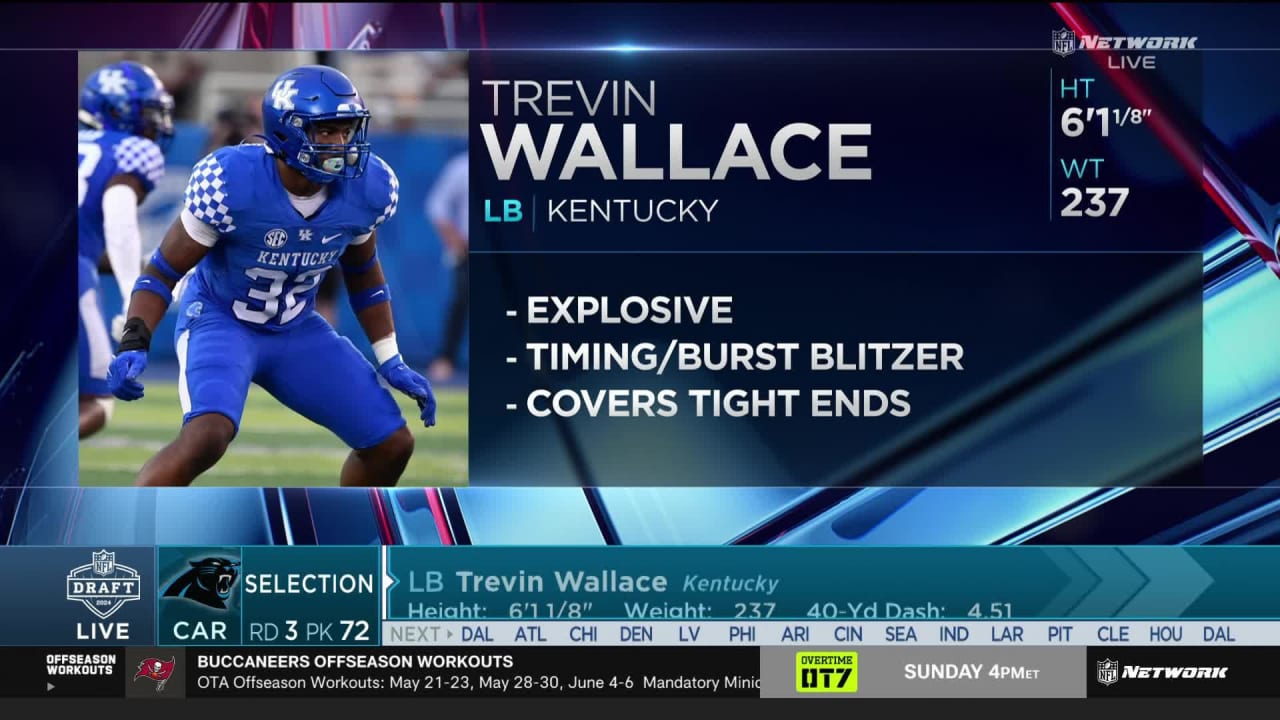 Carolina Panthers select linebacker Trevin Wallace with No. 72 pick in ...