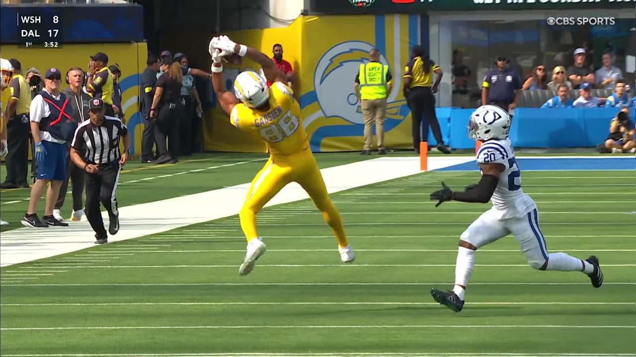 Every Los Angeles Chargers wide receiver Oronde Gadsden II catch from ...