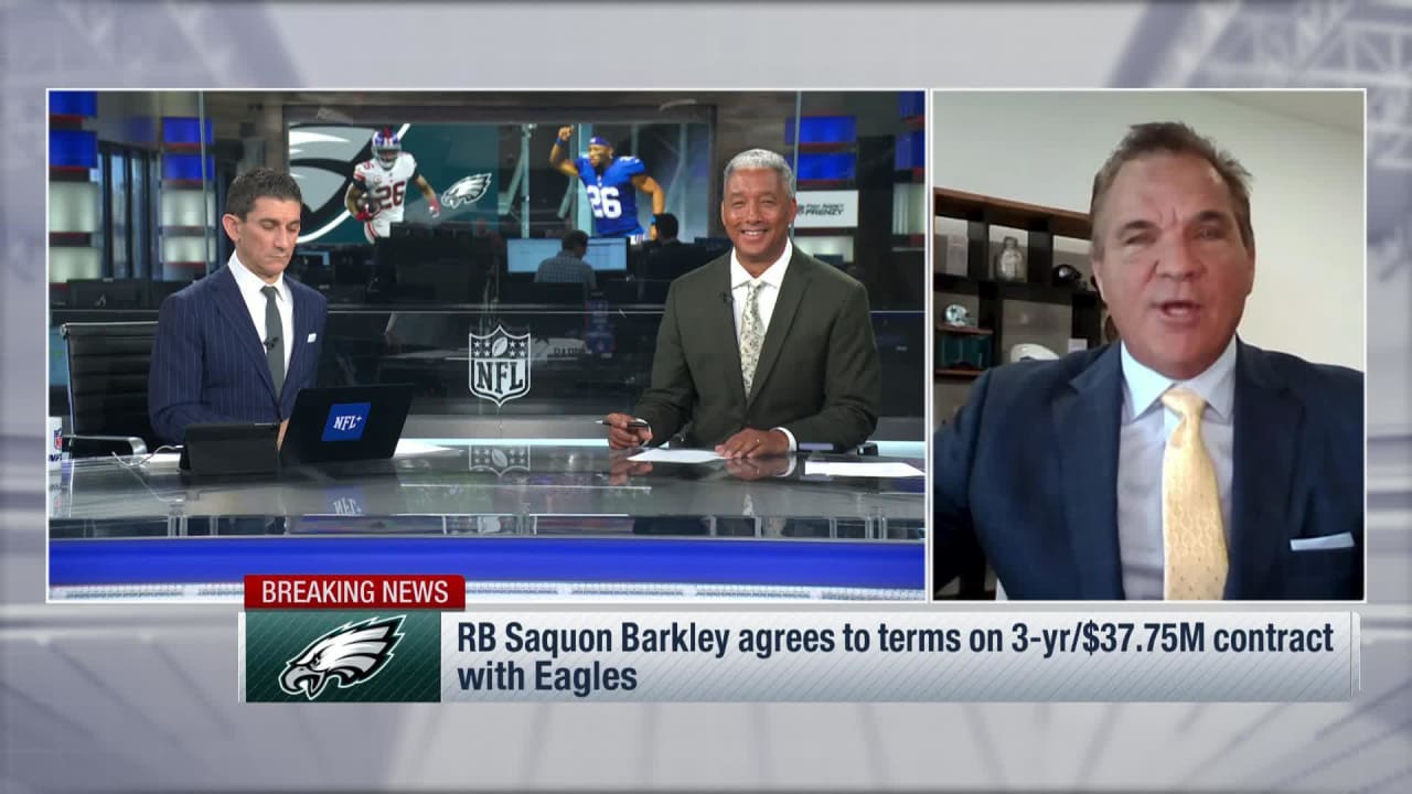 NFL Network Insider Ian Rapoport: Running back Saquon Barkley agrees to ...