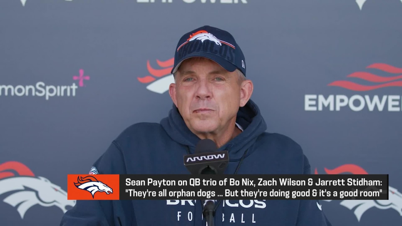 Denver Broncos head coach Sean Payton discusses Broncos' three-way QB ...