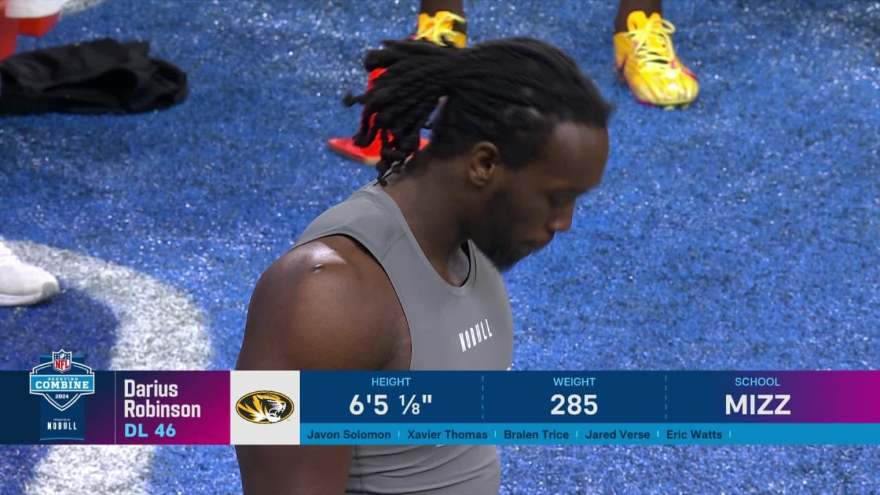 Edge rusher Darius Robinson runs 40-yard dash at 2024 combine