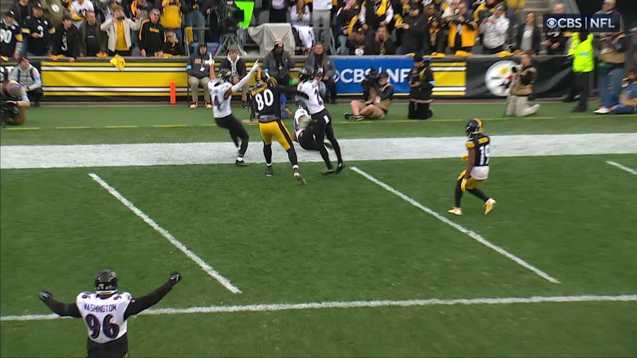 Steelers quarterback Russell Wilson's lofted INT lands directly in ...