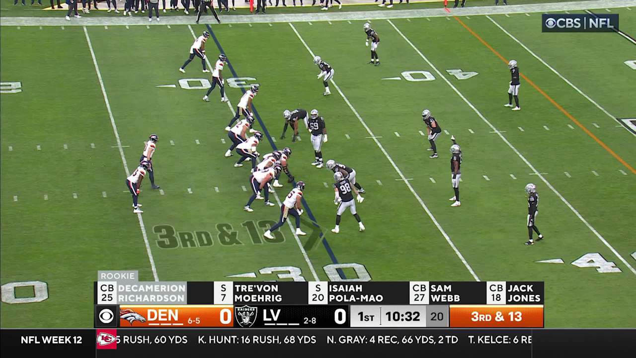 Denver Broncos quarterback Bo Nix delivers 17-yard throw under pressure ...
