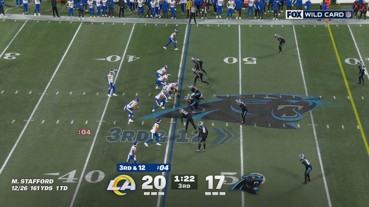 Carolina Panthers cornerback Mike Jackson undercuts Adams' route to ...