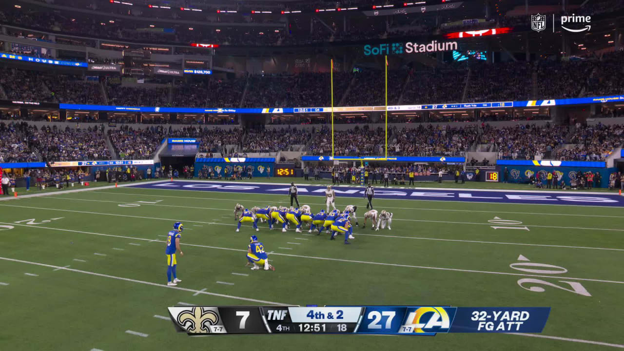 Los Angeles Rams kicker Lucas Havrisik's 32-yard field goal stretches ...