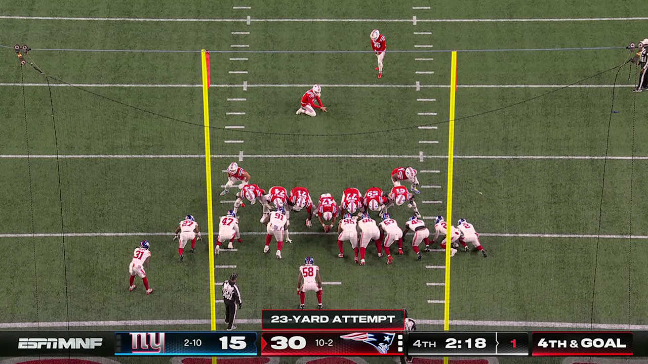 New England Patriots kicker Andy Borregales' funky 23-yard field goal ...