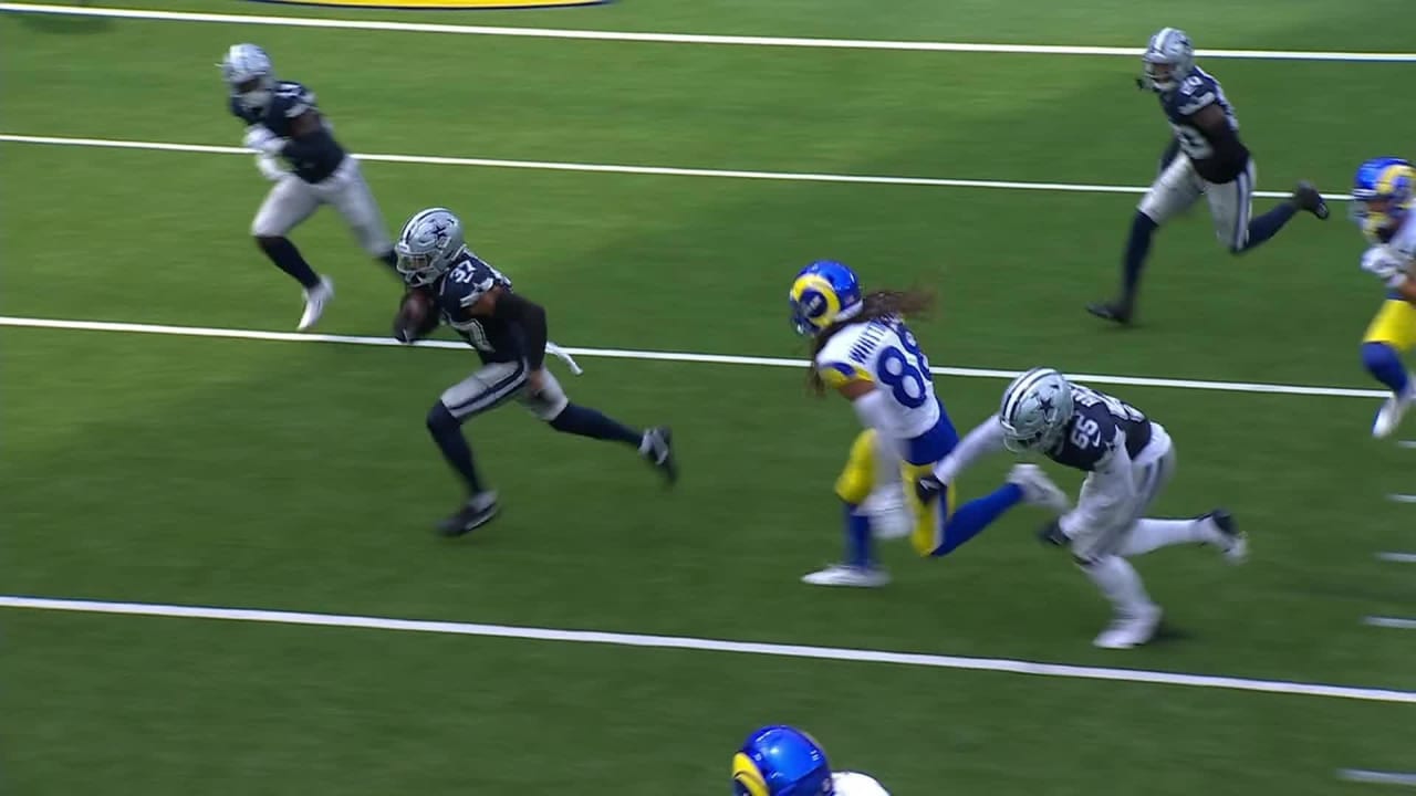 Dallas Cowboys cornerback Eric Scott Jr.'s 24-yard interception against ...