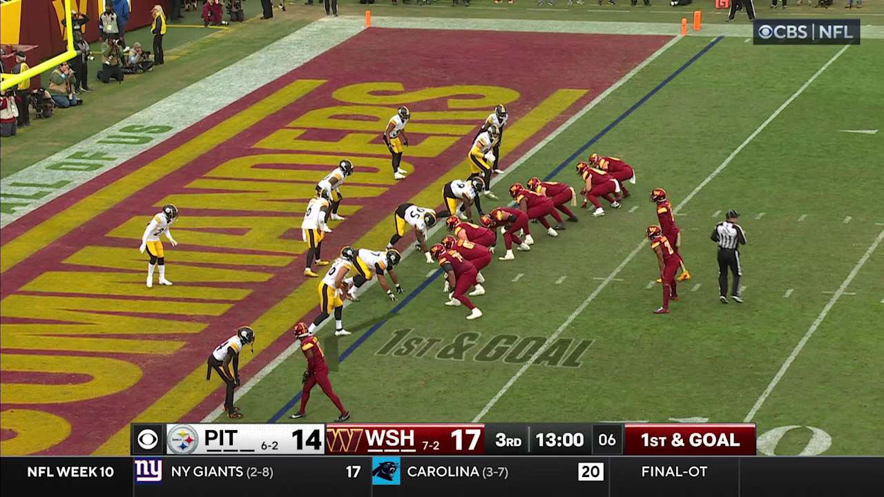 Washington Commanders running back Jeremy McNichols' fourth TD run of ...