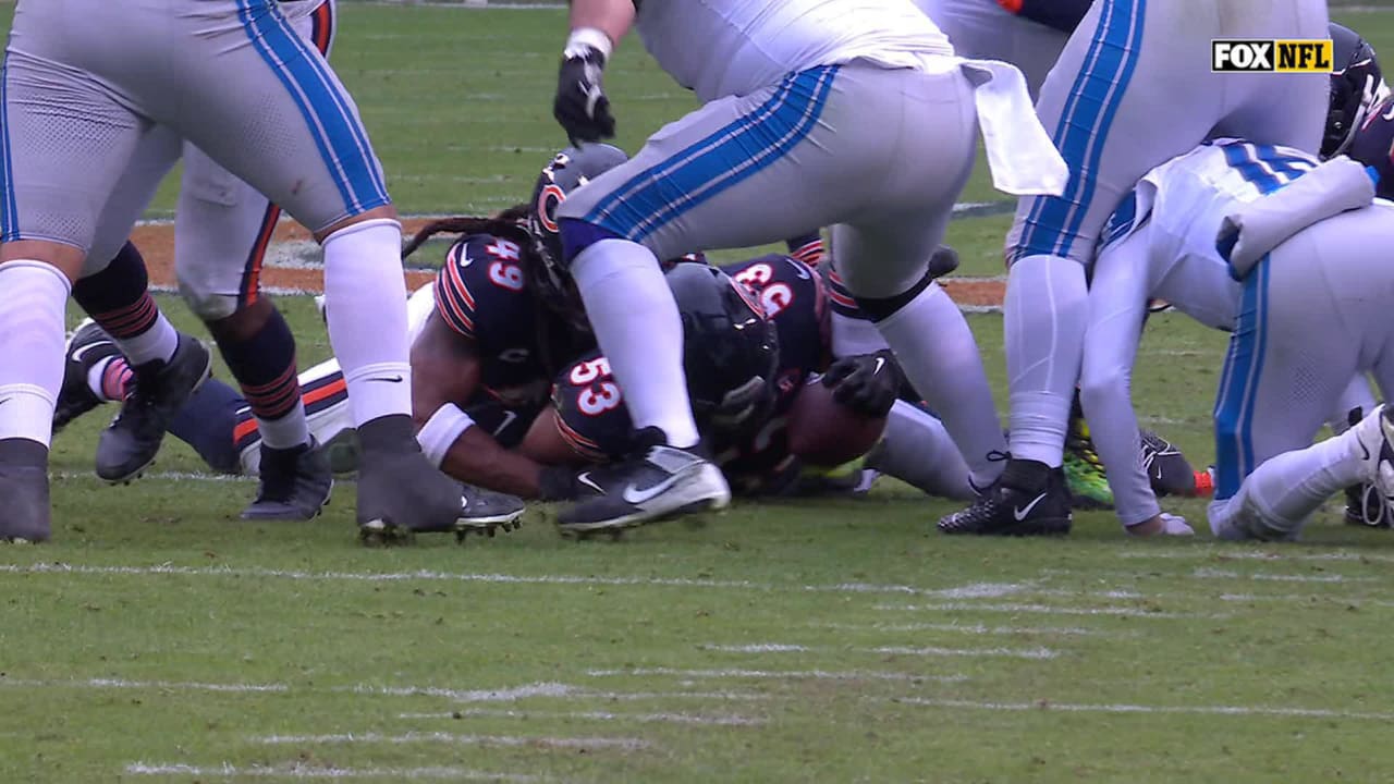 Chicago Bears recover Detroit Lions' botched snap for takeaway late in ...