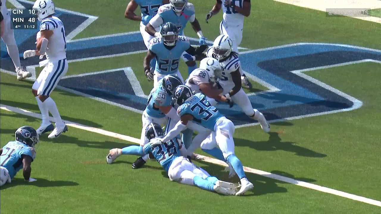 Indianapolis Colts running back Jonathan Taylor's third touchdown run ...