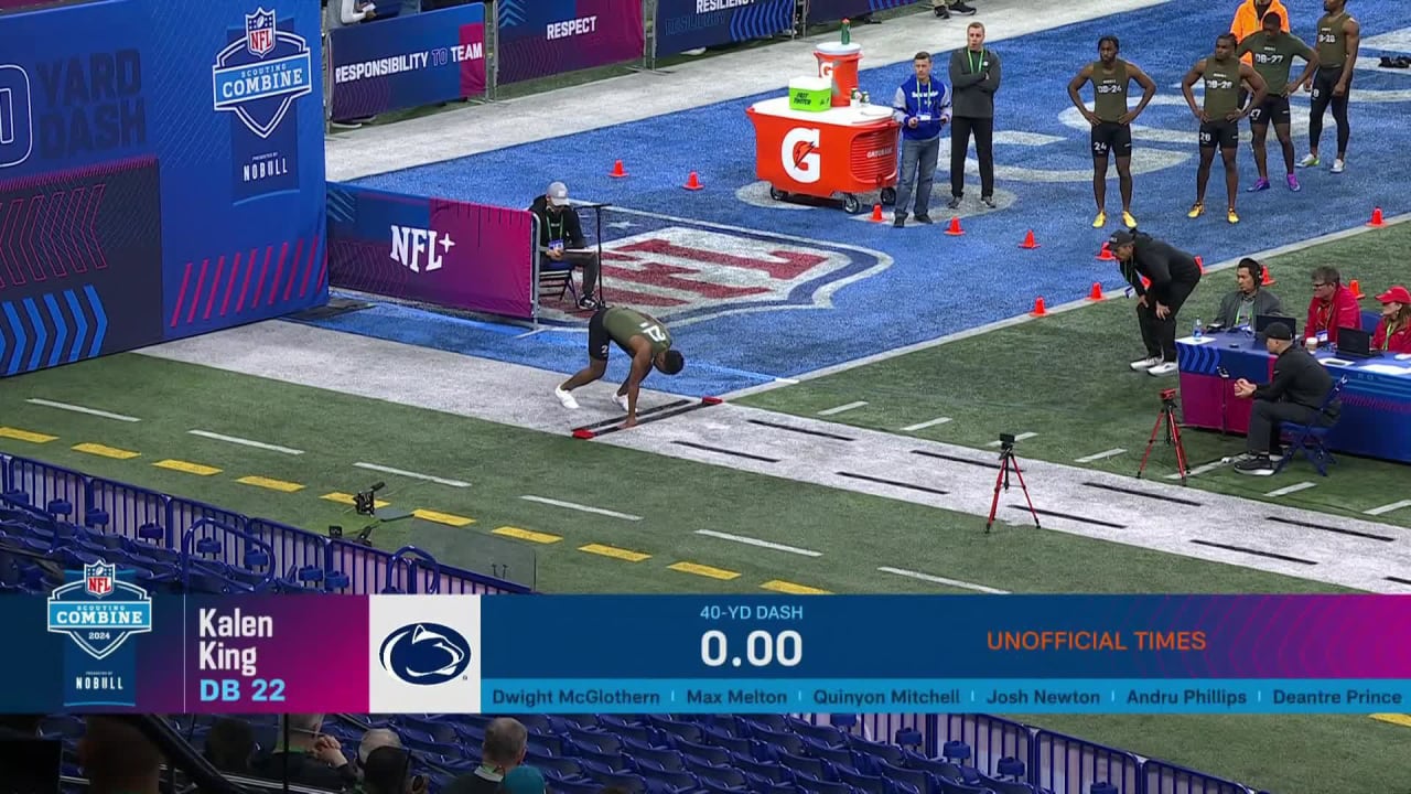 Cornerback Kalen King runs official 4.61-second 40-yard dash at 2024 ...
